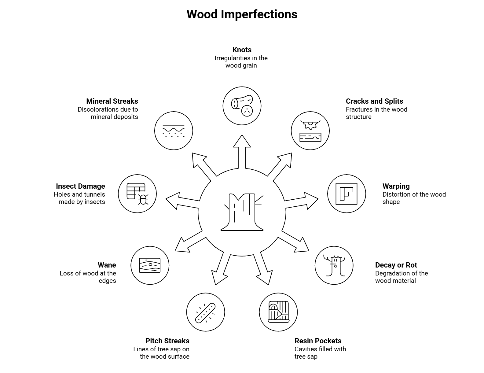 Nine Major Wood Defects Explained - Linyi Bait